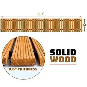 Worth Garden 9 ft. Wooden Garden Pathway - 17 in. W Roll Out Straight Walkway for Outdoor Patios, Gardens, Yard, Beach Boardwalks, Wedding Party - Decorative Wood Path - Metal Wire Connection