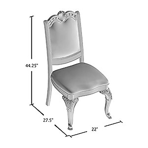 Furniture of America Ferrara Elegant Dining Chair, Brown Cherry, Set of 2 (IDF-3319F-SC)