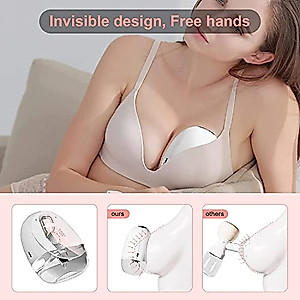 Breast Pump Hands Free, 1600Mah Battery Portable Breast Pump with 4 Modes & 9 Levels, Pumply Wearable Electric Breast Pump with Low Noise and 16/18/20/22/24mm Flanges (Double) (2 Pack)