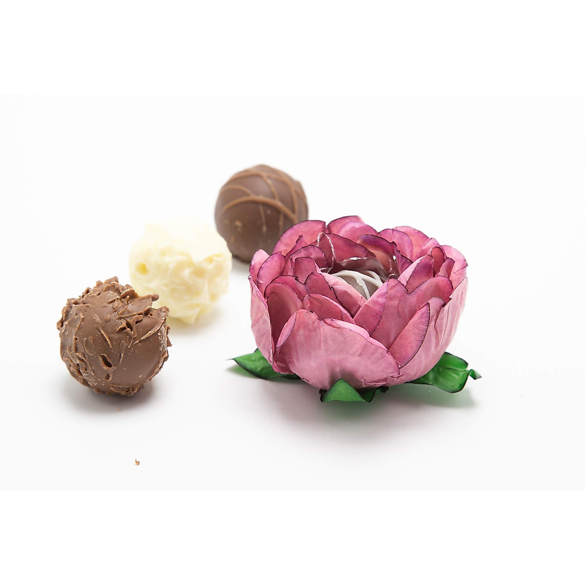 Handmade Paper Truffle Cups | Truffle Liners | Truffle Wrappers | Fominhas | candy cups for chocolate | Forminhas de Brigadeiro | candy liners - Pack of 30 - Truffilio (Paper, Peony Dusty Rose)