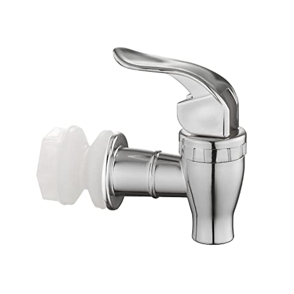 Hgzaccompany Push Style Faucet For Beverage Dispenser Carafe, Beverage Dispenser Replacement Spigot,Lever Pour Spout For Beverage Dispenser (Silver)