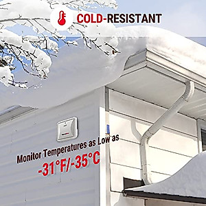 ThermoPro TP63B Indoor Outdoor Thermometer Wireless Hygrometer, 500FT Inside Outside Thermometer, Remote Temperature Monitor with Cold-Resistant Sensor, Outdoor Thermometers for Patio Home Greenhouse