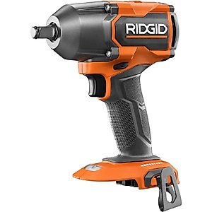 RIDGID 18V Brushless Cordless 4-Mode 1/2 in. Mid-Torque Impact Wrench with Friction Ring (Tool Only), Orange (R86012B) (Renewed)