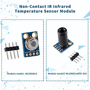 EC Buying MLX90614ESF-DCI Non-Contact Infrared Temperature Sensor Module High Precision Infrared Temperature Sensor Module Long Distance 50cm Serial Port IIC Suitable for Arduino/DIY (GY-906-DCI)