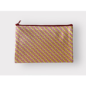 Built Quilt Quilt Patterned Pencil Pouches, Set of 5, Various Quilt Patterns, Printed Cotton Pouches, Make Up Pouches, Zippered Pouches, 8.27 in x 5.31 in (Quilt Jazz)