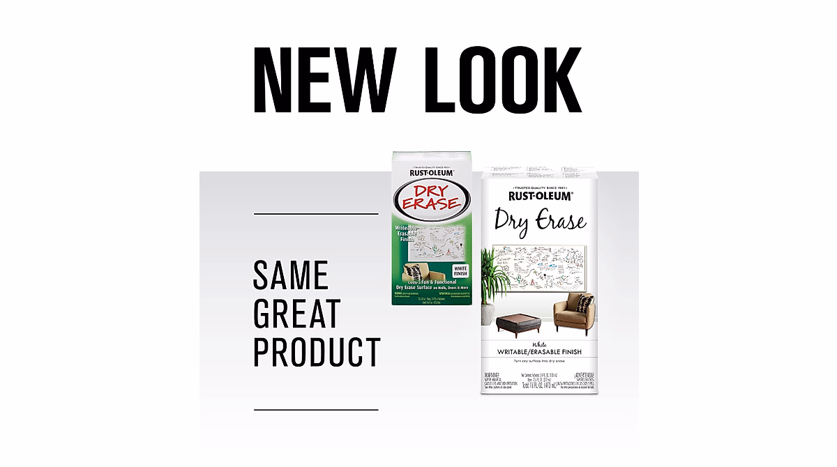 Rust-Oleum Dry Erase Paint Kit - White, 16 Fl Oz | Easy Wall & Surface Use