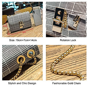 Small Crossbody Bag for Women, Cute Leather Clutch Purses for Girls, Mini Shoulder Bag with Chain Strap (black1)