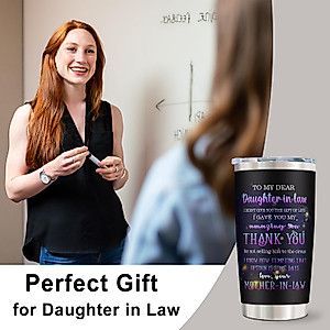 Daughter in Law Gifts, Best Daughter in Law Birthday Gifts, to My Daughter in Law Gifts Ideas, Gifts for Daughter in Law Coffee Tumbler Mug 20oz(1 PC)