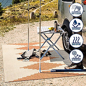 JONATHAN Y SMB204A-5 Vinales Diamond Stripe Indoor Outdoor Farmhouse Transitional Traditional Area Rug,High Traffic,Kitchen,Living Room,Backyard,Non Shedding,5 X 8,Beige/Terracotta