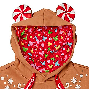 Loungefly DISNEY MICKEY AND FRIENDS GINGERBREAD UNISEX HOODIE X-LARGE