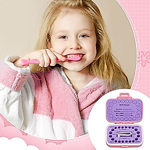 Caffox Tooth Holders for Kids Keepsake, Baby Teeth Keepsake Box, Tooth Saver, Tooth Container for Lost Teeth, Teeth Storage Holder for Tooth Fairy (Pink)