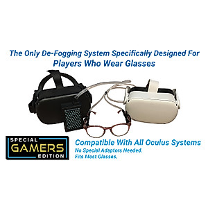 Eliminate Lens Fogging Wearing Glasses with Oculus Headset. Works with All Oculus Models and Other VR Headsets. No Additional Hardware Needed.