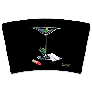 Mugzie "Michael Godard: Mystery Martini" Cocktail Shaker with Insulated Wetsuit Cover, 16 oz, Black