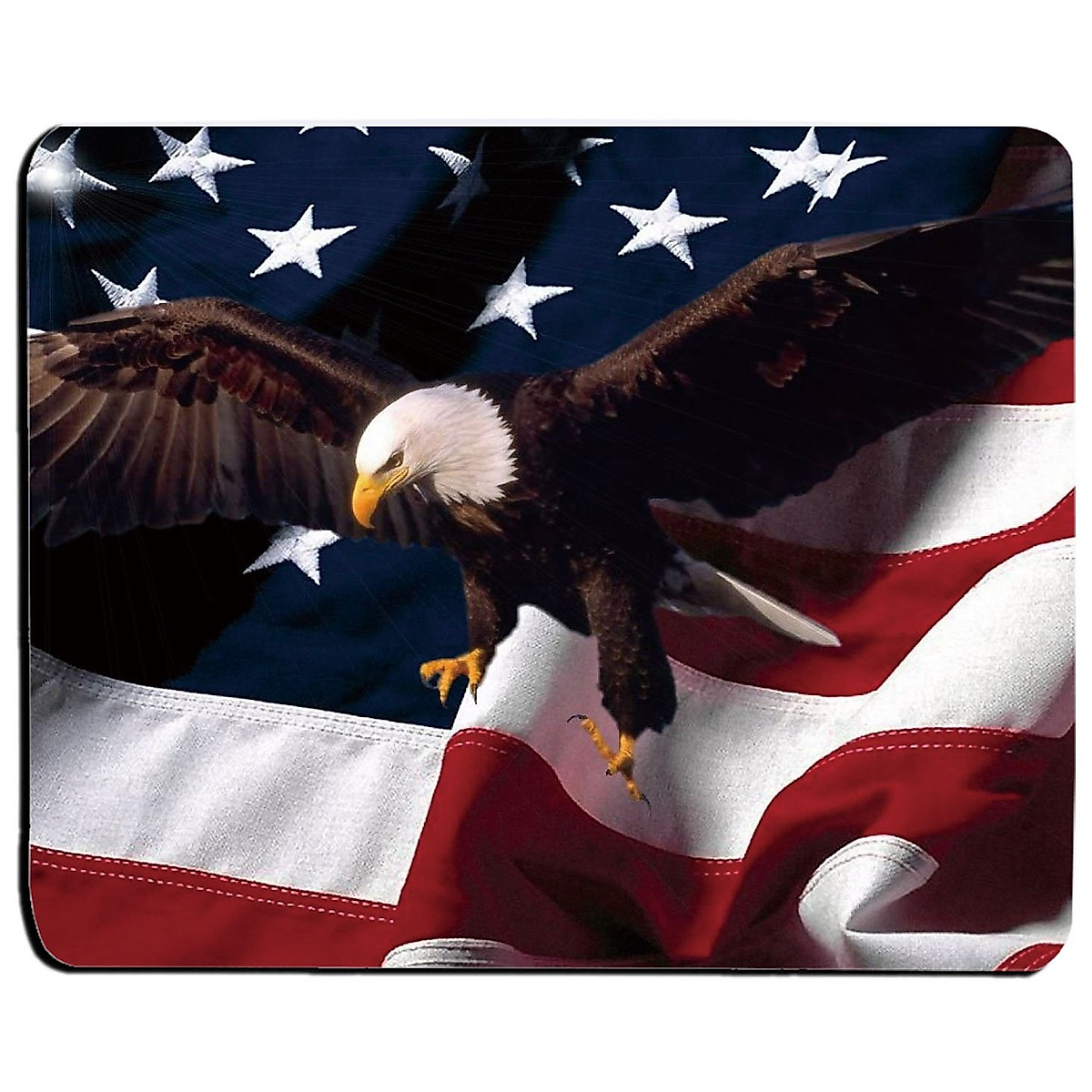 American Flag and Bald Eagle Mouse Mat Pad Mousepad