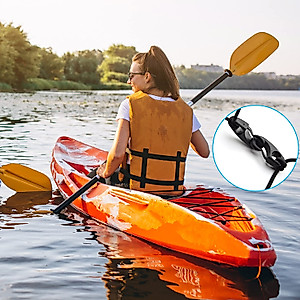 Kayak Carry Handle Rigging Kit - 4 Pcs Kayak Canoe Carry Handles with Rivet Pad Eyes & J - Hooks, 15 FT 6mm Elastic Bungee Cord Replacement Parts for Kayaks Canoes Boat Suitcase (Orange)