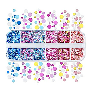 Round Glitter Resin Fillings Flakes Sequins Epoxy Resin Mold Filler for DIY Jewelry Making Nail Art Decor