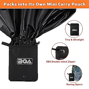BQA Backpack Rain Cover Waterproof Rating 5000mm with Adjustable Anti Slip Buckle Strap Upgraded Coating Reinforced Inner Layer, Integrated Carry Pouch Design for (10-70L) Hiking Camping Traveling