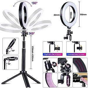 Webcam Ring Light for Laptop, 6 inch Zoom Lighting,Video Conference Lighting, MacBook Ipad Light for Teleworking/Zoom Calls/Self Broadcasting/Live Streaming/YouTube Video/TikTok