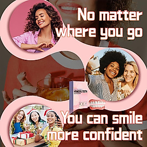 Veneers Teeth for Women, 2PCS Temporary Fake Teeth for Women and Men, Nature and Comfortable Veneers to Regain Confident Smile 2PCS