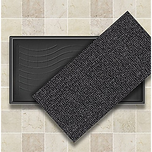 GrassWorx Clean Machine Drain & Dry Boot Tray, 14" x 28", Flint (10376363)