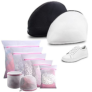 GOGOODA 7 Set Laundry Mesh Bags Delicate Wash Bags with 2 Set Sneaker Shoe Wash Bags