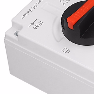 PV Solar Disconnect Switch, LONQ 40 DC Isolator Solar Switch IP66 Waterproof DC1000V 32A 4P Disconnect Switch for Solar Photovoltaic Systems