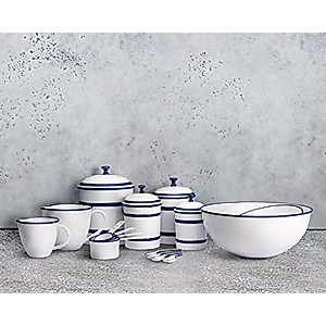 Old Dutch Farmhouse Canister Set, 4 qt, 2.5 qt, 1.5 qt, 1 qt, Blue