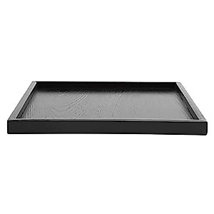 Wood Tea Tray, Solid Coffee Serving Trays Black Walnut Snack Platter Non Slip Food Storage Plate Rectangular Table Decor Accessories Wooden Decorative Antique for Home Restaurants Kitchen