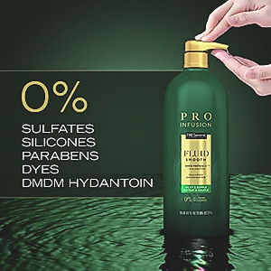 TRESemmé Cruelty-Free Pro Infusion Fluid Smooth Shampoo For Silky & Supple Hair Sulfate Free, Infused With Natural Coconut Droplets + Plant-Based Salon Protein + Niacinimide 33.8oz