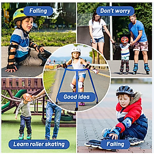 Skete Trainer, Height Adjustable Skate Aid,O stype Skate Trainer, Trainer Roller Skates, Skating Trainer, Roller Skate Trainers, Skate Trainers (Height Adjustable Blue)