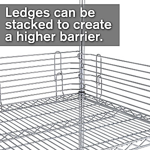 Metro L24N-4C Super Erecta 4" High Stackable Ledge for Wire Shelving, Chrome, 24"