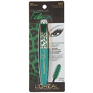 L'Oreal Paris Cosmetics Voluminous Feline Washable Mascara, Blackest Black, 1 Tube