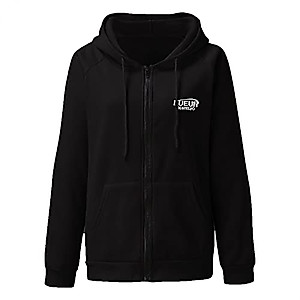 YOMXL Women's Y2K Vintage Graphic Zip Up Hoodie Oversized Casual Drawstring Hoodie E-Girl 90s Streetwear Jacket Tracksuit Black