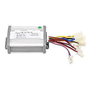 24V 1000W Brush Motor Controller, Speed Controller and Throttle Heat Dissipation Stable Speed Undervoltage Protection with Key for Electric Bicycle