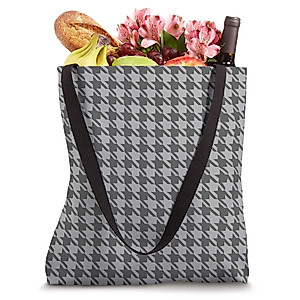 Pastel Grey Houndstooth Pattern Checkered Hounds Tooth Art Tote Bag