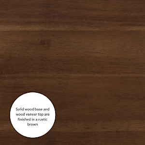 Linon 42 inch Height Pub Claridge Table, Rustic Brown Bar