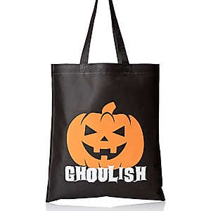 Bulk 24 Pack Deluxe Large 15" x 16" Trick or Treat Bag Fun Reusable Shopping Halloween Tote Assortment Featuring 4 Designs