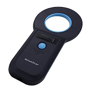 NetumScan Pet Microchip Reader Scanner, RFID EMID Portable Pet Chip Scanner Rechargeable Data Storage Animal Tag Scanner with Stable OLED Display for ISO 11784/11785,FDX-B and ID64 RFID Black