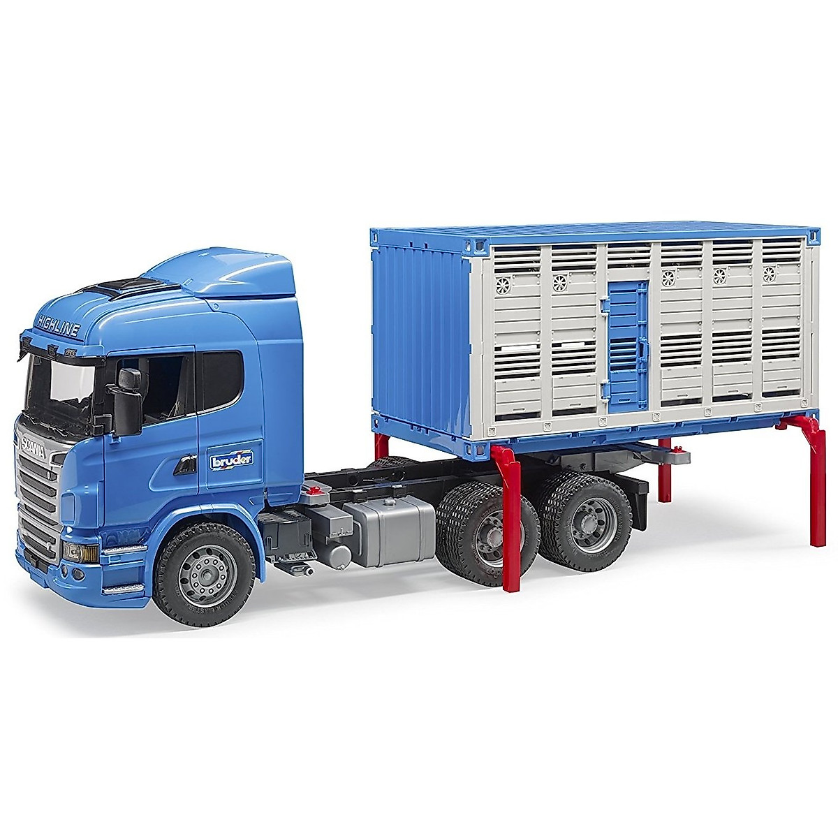 Scania R-Series Cattle Transport Truck w 1 Cattle