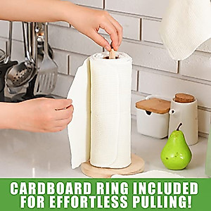 meekoo 40 Pcs Reusable Paper Towels Washable Paperless Paper Towels Highly Absorbent Reusable Kitchen Towels Kitchen Wash Cloths for Dishes Organic Cotton Napkins for Cleaning Bathroom, 10 x 12 Inch