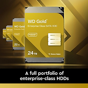Western Digital 18TB WD Gold Enterprise Class Internal Hard Drive - 7200 RPM Class, SATA 6 Gb/s, 512 MB Cache, 3.5" - WD181KRYZ