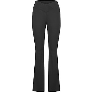 Aricy Women Bootcut Yoga Pants 2023 High Waisted Flare Leggings Workout Leggings Casual Soft Pants Comfy Palazzo Athletic Wide Leg Pants with Pocket Sports Fitness Sweatpants Girl Active Yoga Pants