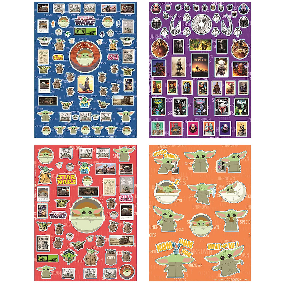 Innovative Designs Star Wars Mandalorian Baby Yoda Mega Art Set for Kids with Stickers for Painting + Coloring