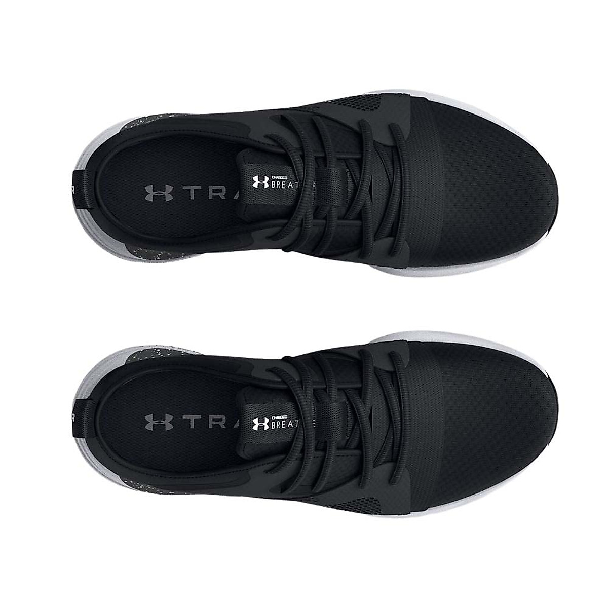 Under Armour Womens Charged Breathe Long Crew Nect T-Shirt Cross Trainer, Black/White, 9 US