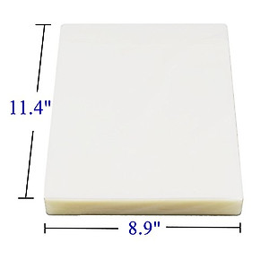 Immuson Thermal Laminating Pouches 8.9 x 11.4, 3Mil Thickness, Crystal Clear Finish, 200 Pack