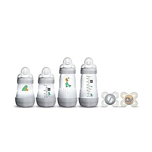 MAM Feed & Soothe Bottle & Pacifier Gift Set, Unisex, 0+ Months, 6-Count