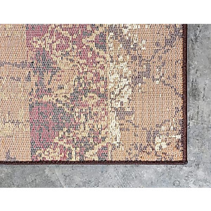 Unique Loom Barista Collection Area Rug - Arusha (2' 2" x 6' 1" Runner, Beige/ Black)