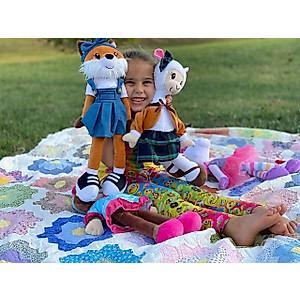 Plushible Soft Baby Doll, 18 Inch Fox - Plush Rag Doll with 2 Clothing Sets, My First Plush Toy for Girls, Boys & Infants, Soft Baby Stuffed Toy, Adorable Companion for 1 Year Old & Up