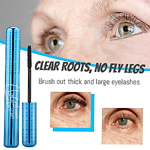 Mascara for Older Women, Mascara for Seniors with Thinning Lashes Waterproof Mascara Black Volume and Length, Hypoallergenic Mascara for Sensitive Eyes for Mature Women (1 Pack)