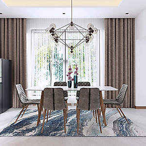 LUXE WEAVERS Lagos Collection 7983 Blue 6x9 Art Deco Area Rug